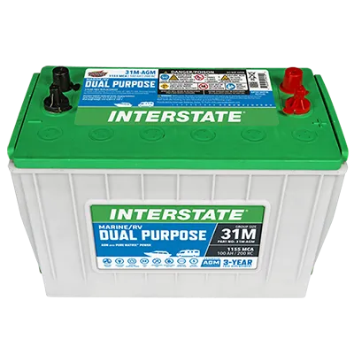 Interstate Battery Group 31 AGM Dual Purpose Battery, 1155CA – 31M-AGM ...